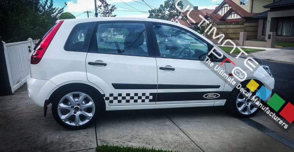 2x Decal sticker stripes kit For Ford fiesta st body lowered tunning ...